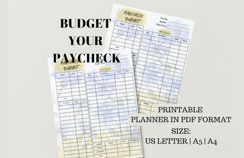 Printable Paycheck Budgeting Planner - Etsy