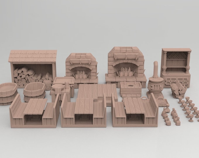 Modular Tavern Bar Dnd Miniature Terrain Dungeons and Dragons, D&D ...