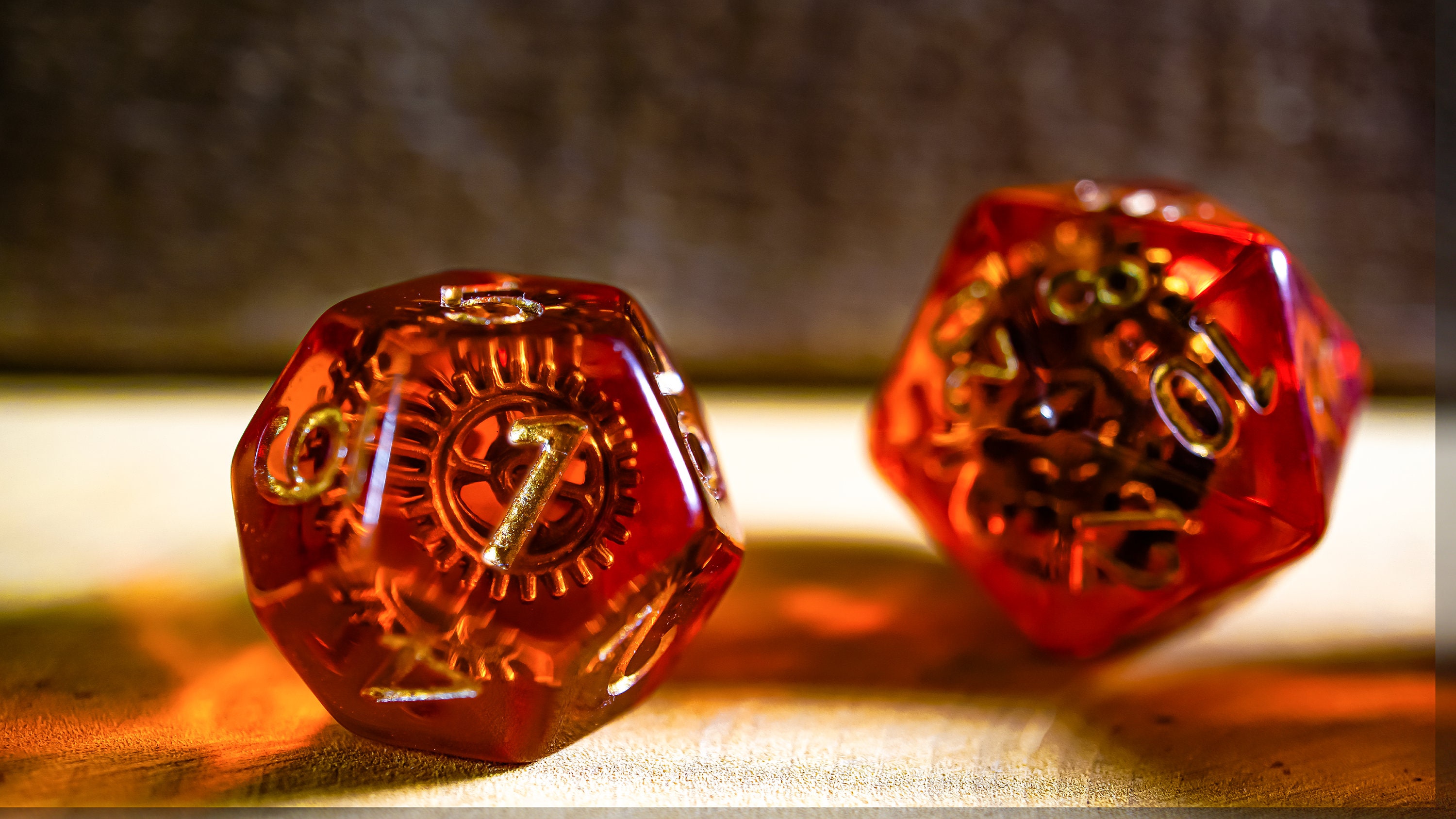 Fiery Cogwheel Steampunk Artificer Dnd 7pcs Dice Set Dungeons - Etsy