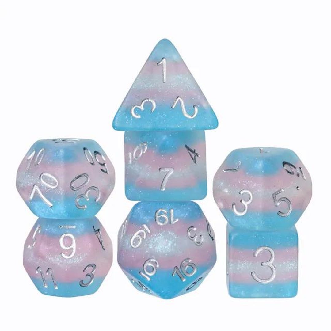 Pastel Puff, Dnd Dice Set, Dice Set for Dungeons and Dragons, Role ...