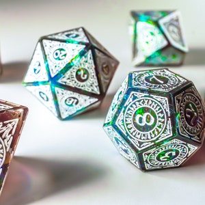 Dnd Dice Set, Snowy Ancient Rune, Sharp Resin Dice for Role Playing ...