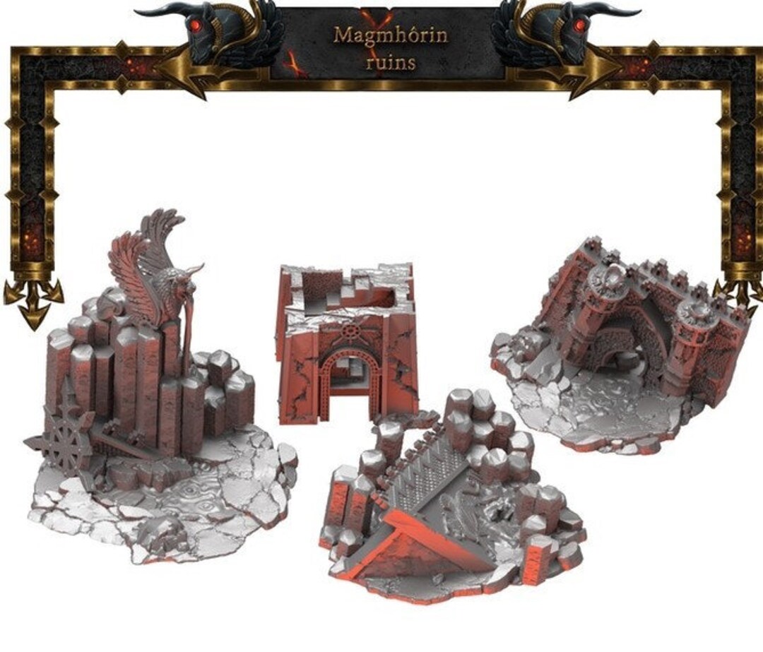 5pcs Chaos Dwarven Ruins Set D&D 28mm | 32mm Terrain | Dungeons and ...