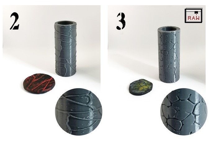 Rolling Pin Textured Rollers Set 1 D&D Terrain 28mm 32mm - Etsy