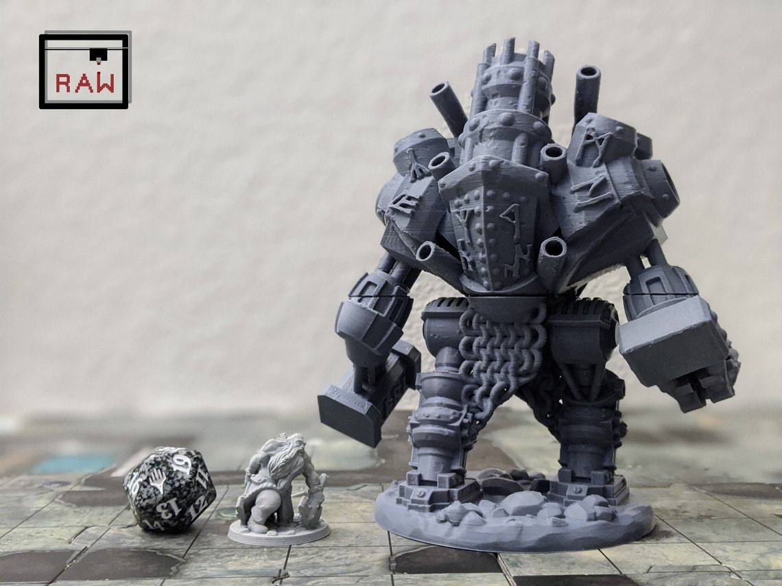 Dwarven War Construct D&D 28mm 32mm Miniature | Etsy