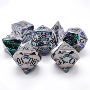 Mana Adamantine Veined Metal Dice Set, Dnd Dice Set, Dungeons and ...