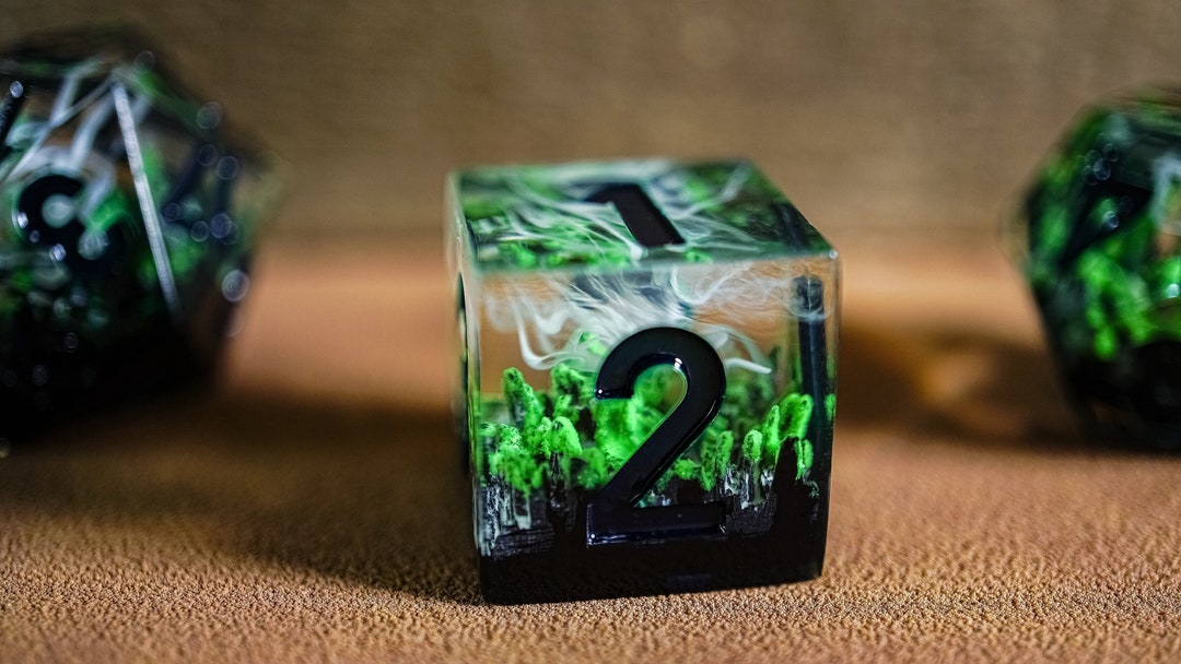 Dnd Dice Set, Dark Forest, Sharp Resin Dice for Role Playing Games ...