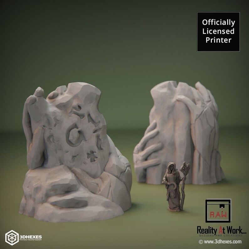 Stone Runed Tablet D&D terrain 28-32mm DnD Dungeons and | Etsy