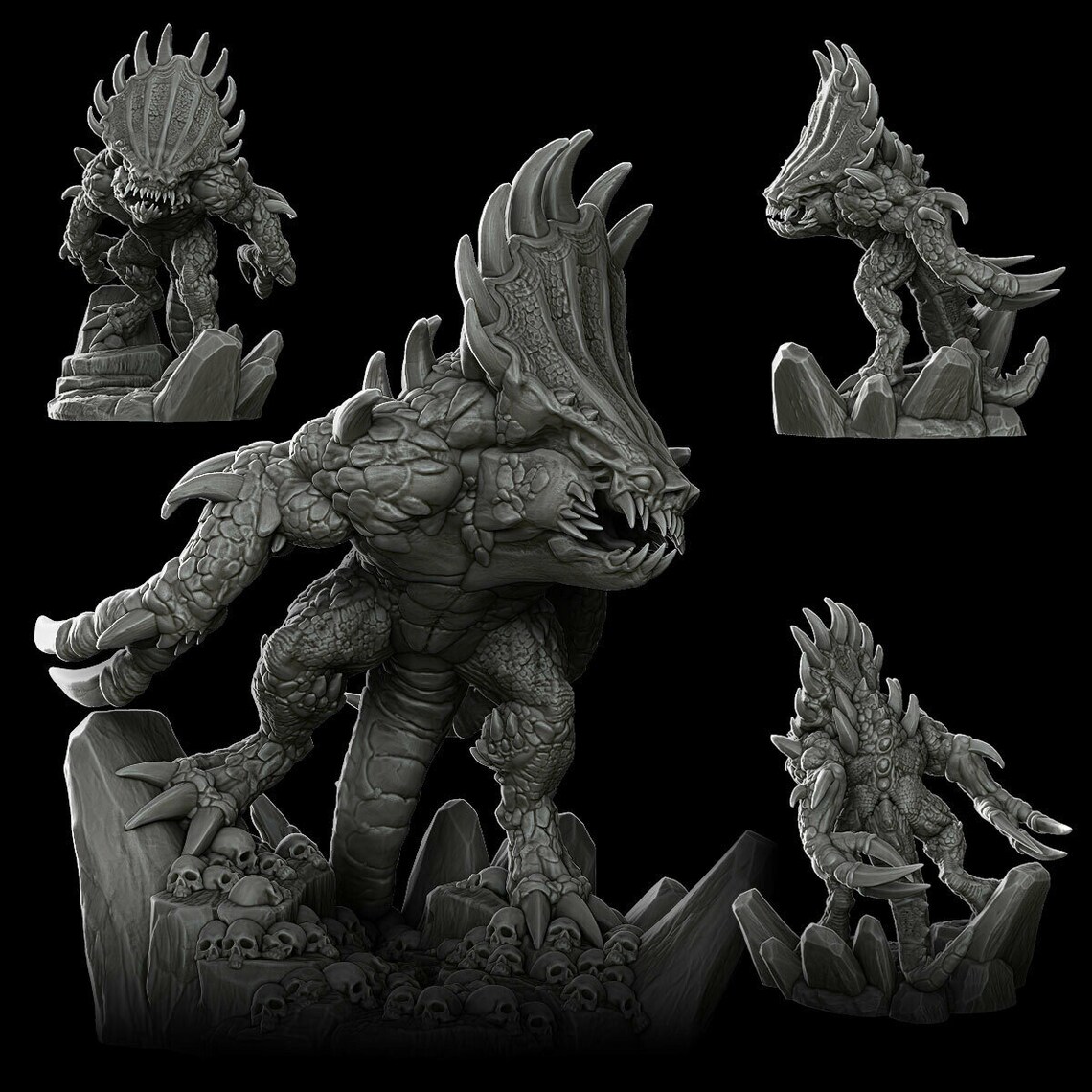 Scaled Ravager D&D 28mm 32mm Miniature dnd Dungeons and | Etsy