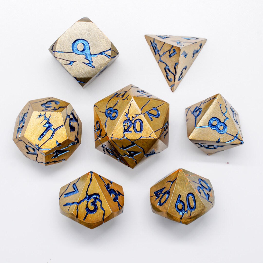 Arcane Fissure Metal Dice Set, Dnd Dice Set, Dungeons and Dragons ...