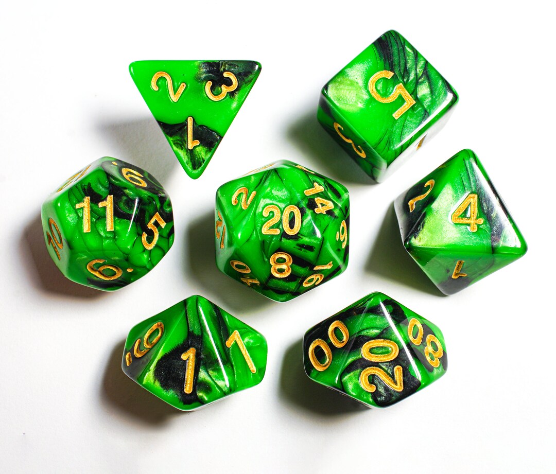 Acrylic Glitter Dice Set, Curse Dnd Dice Set, Dungeons and Dragons ...