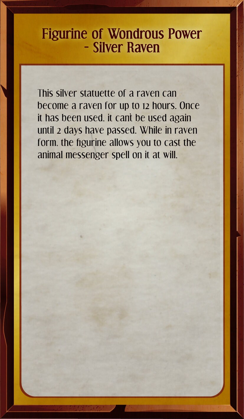 Silver Raven Figurine Life Sized Prop for Dungeons and - Etsy