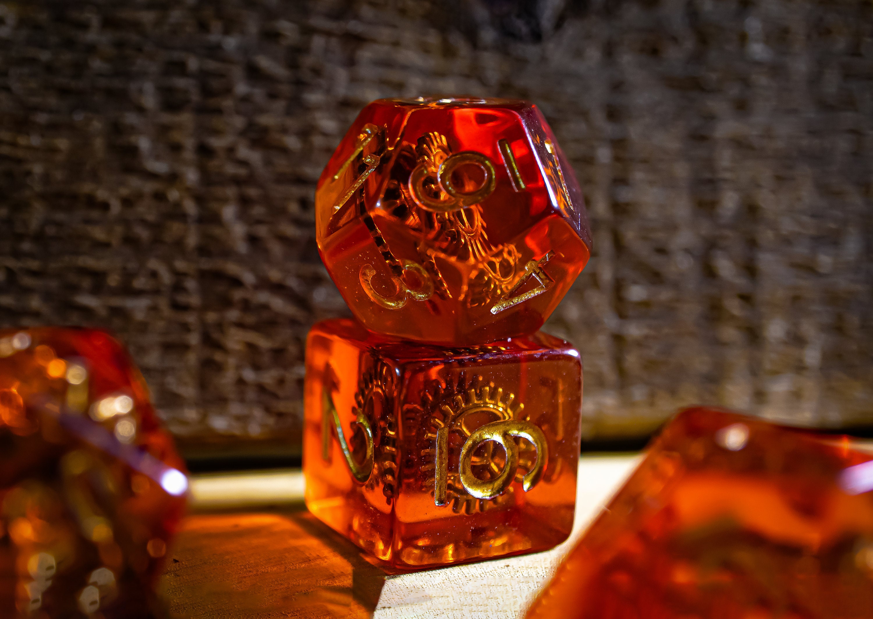 Fiery Cogwheel Steampunk Artificer Dnd 7pcs Dice Set Dungeons - Etsy