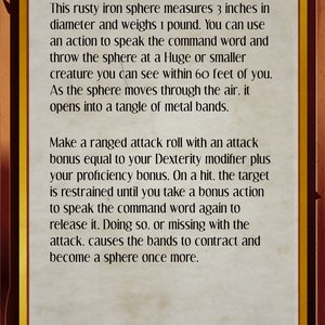 Iron Bands of Binding, Life Sized Prop for Dungeons and Dragons, Dnd ...