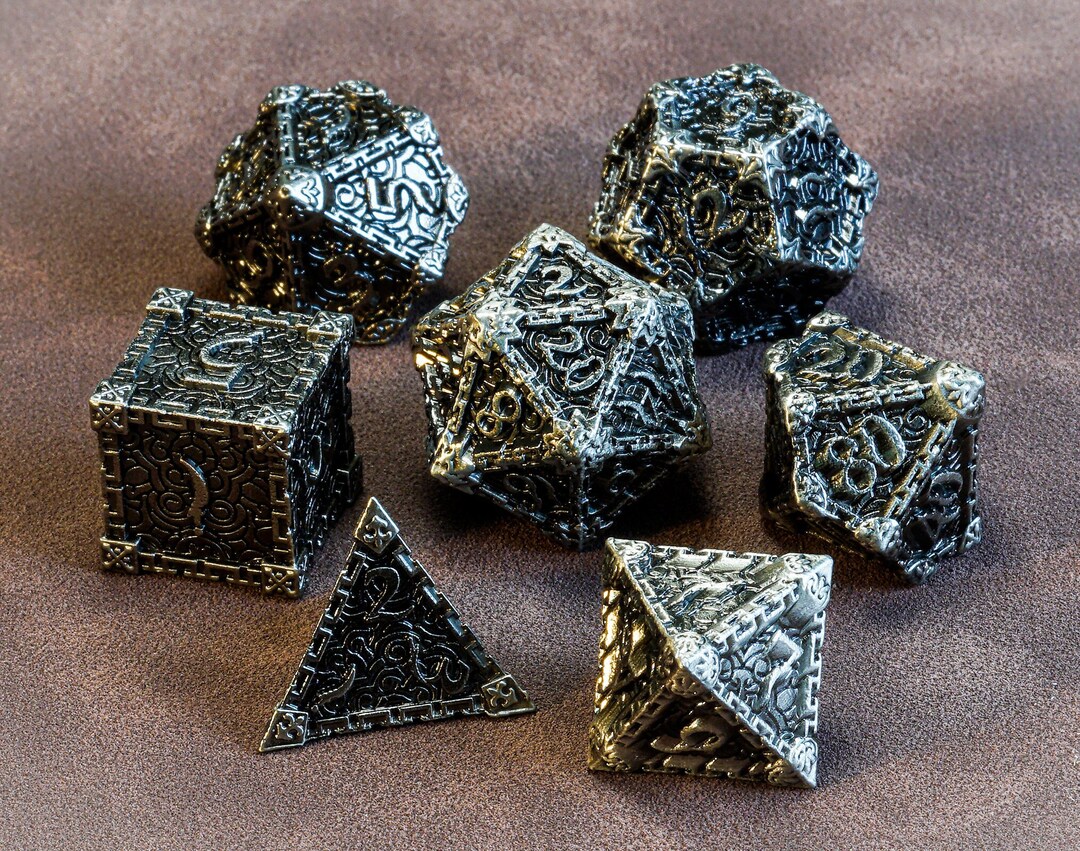 Dnd Metal Dice Set, Rogue Class, Full Dice Set for Dungeons and Dragons ...
