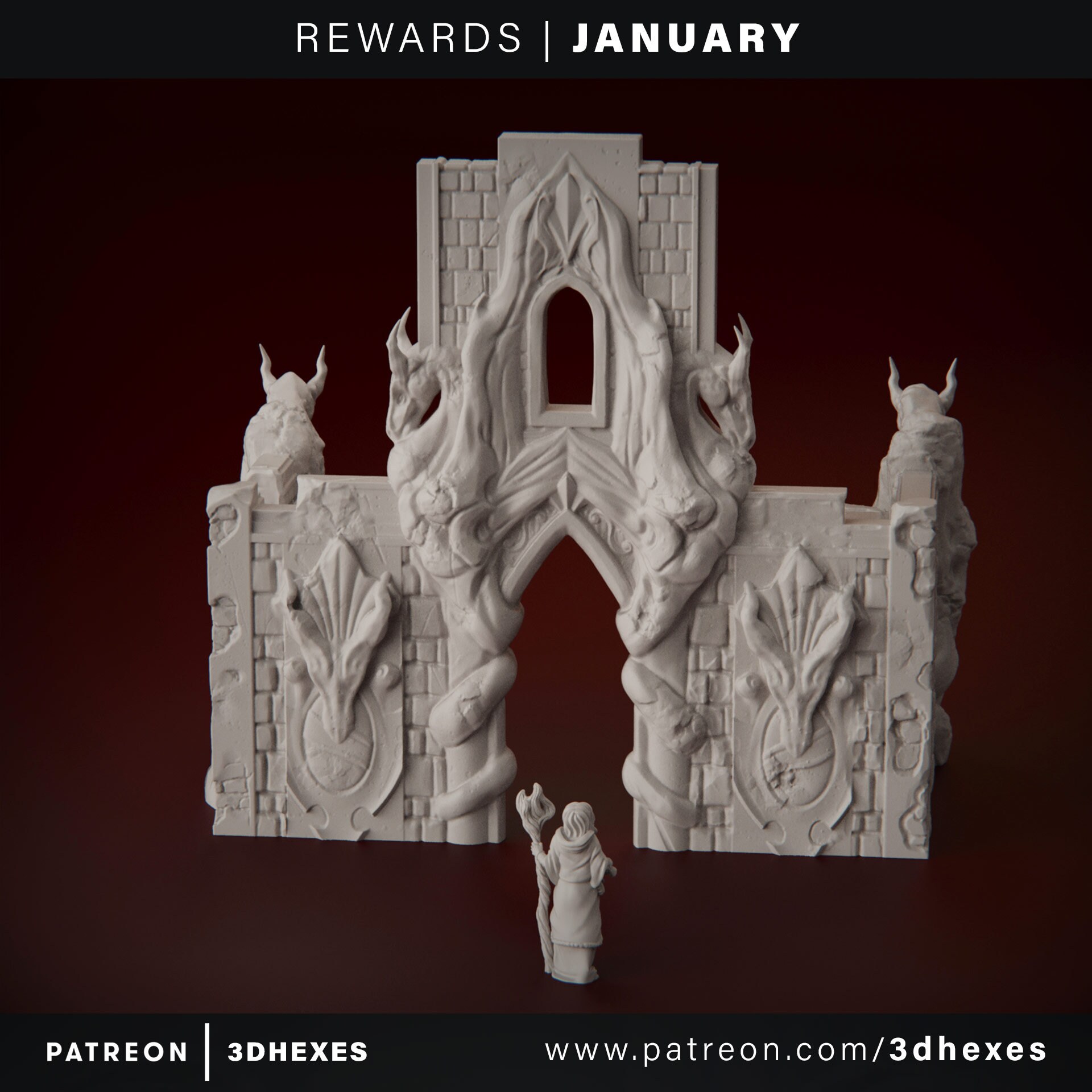 Dragon Archway D&D Terrain 28-32mm Dungeons and Dragons - Etsy
