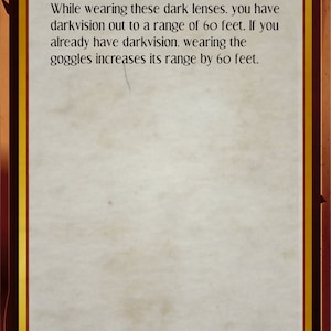 Goggles of Night, Life Sized Prop for Dungeons and Dragons, Dnd ...