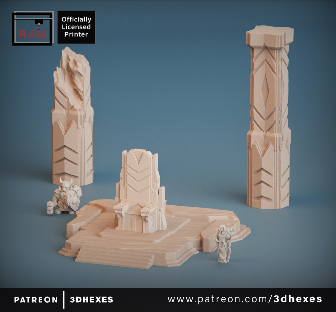 Ancient Throne Room Set D&D Terrain 28-32mm | Dungeons and Dragons ...