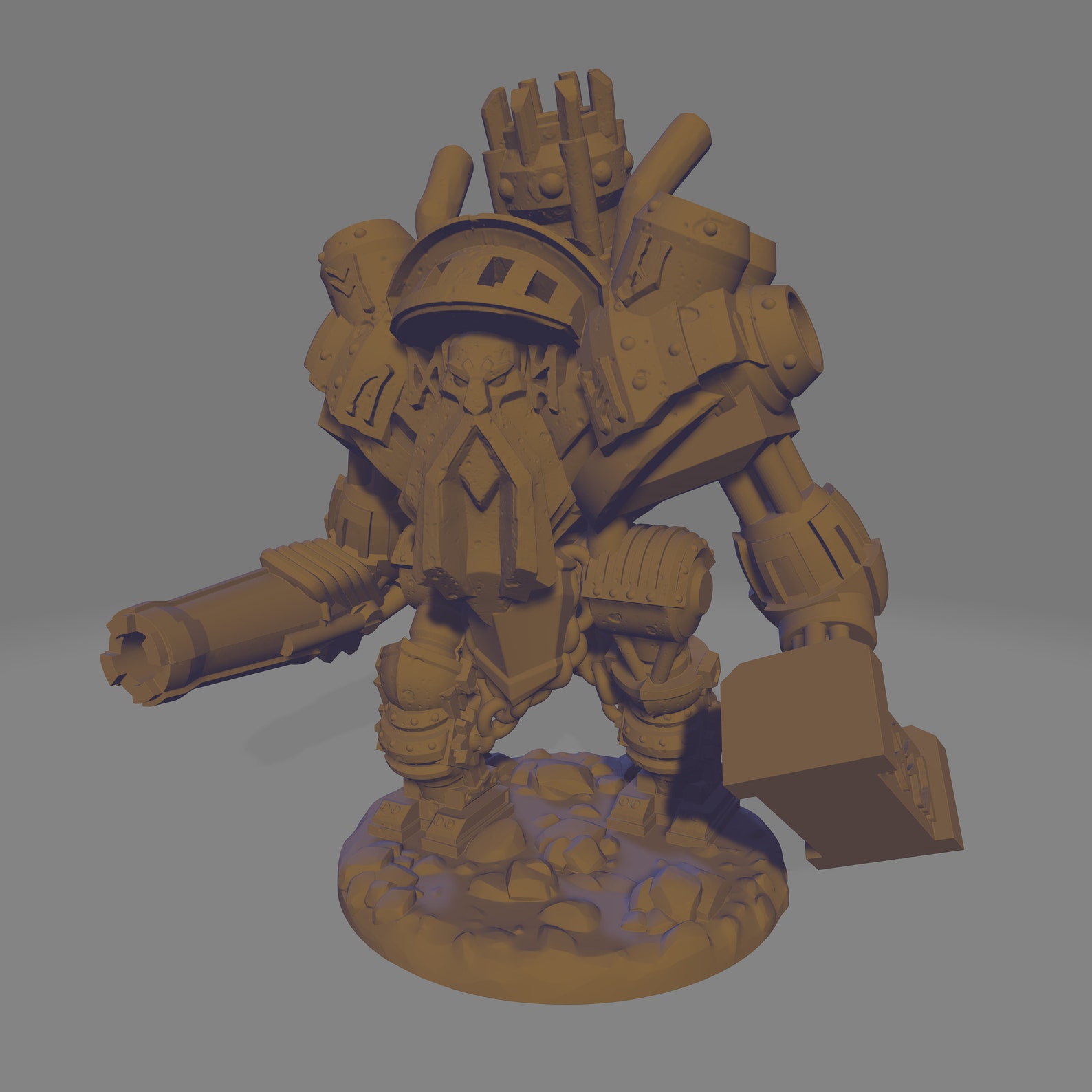 Dwarven War Construct D&D 28mm 32mm Miniature | Etsy