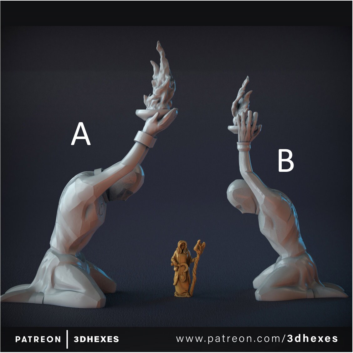Captive Statues D&D Terrain 28mm 32mm Dungeons and Dragons - Etsy