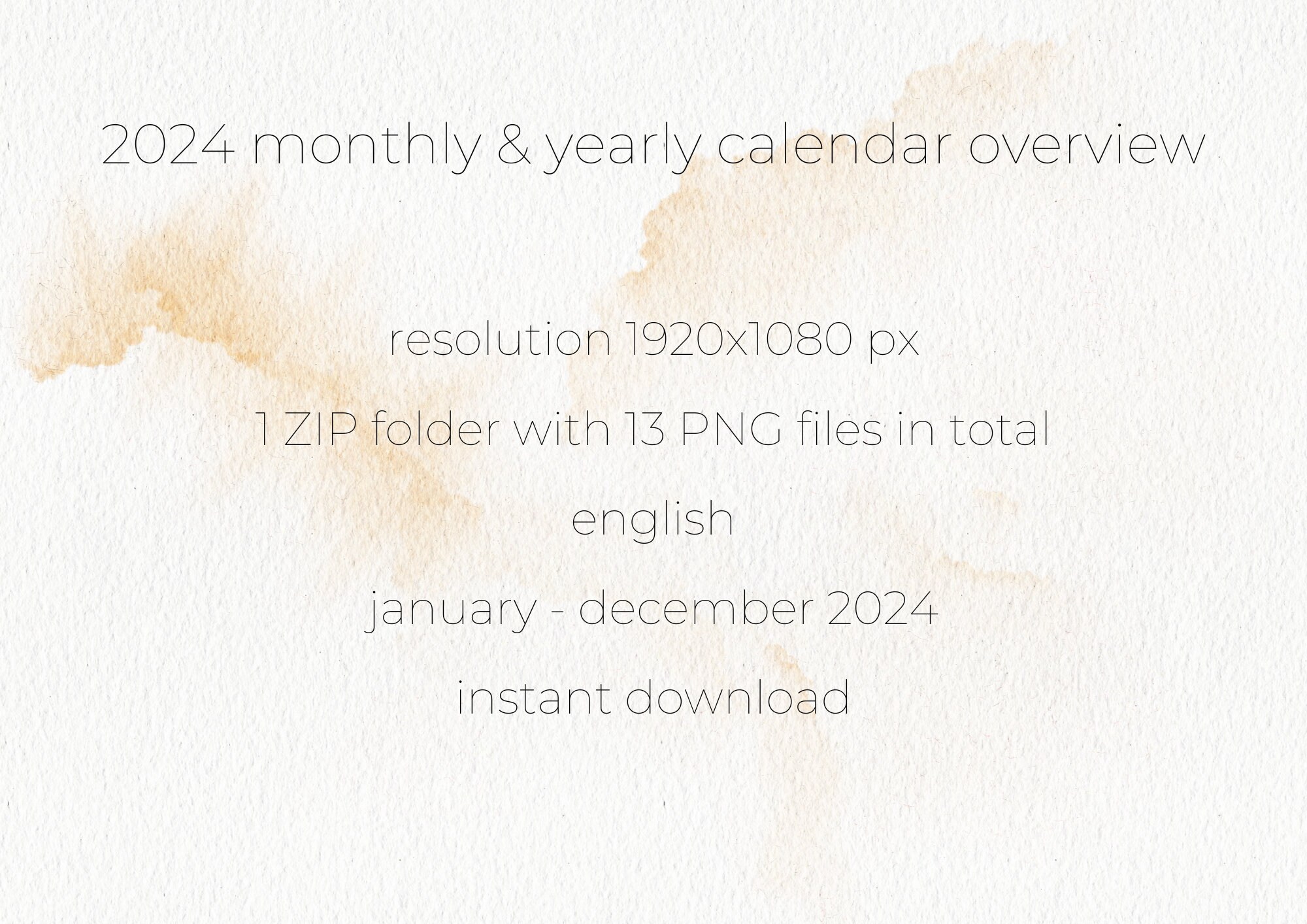 2024 Monthly Yearly Calendar Overview Grey Desktop iPad Wallpaper ...