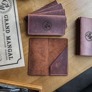 Personalized Leather Receipt Holder,leather Bill Holder,leather Check ...