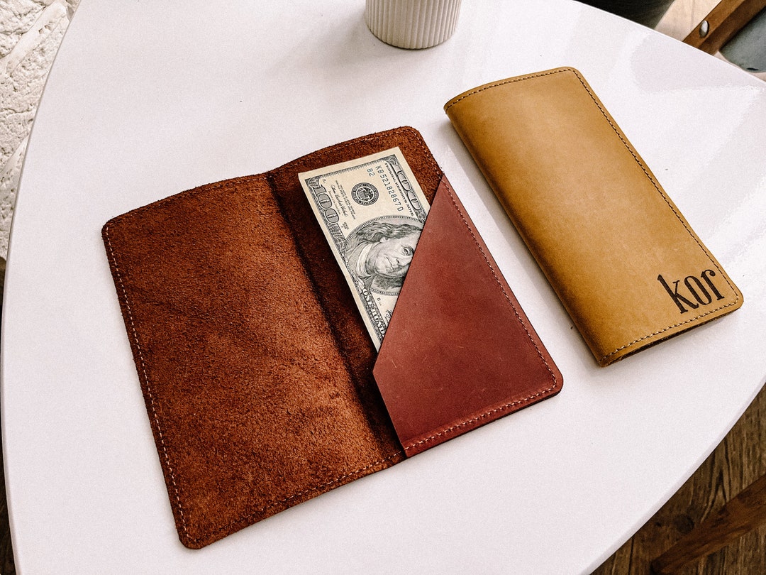 Personalized Leather Receipt Case,leather Bill Case,leather Check ...