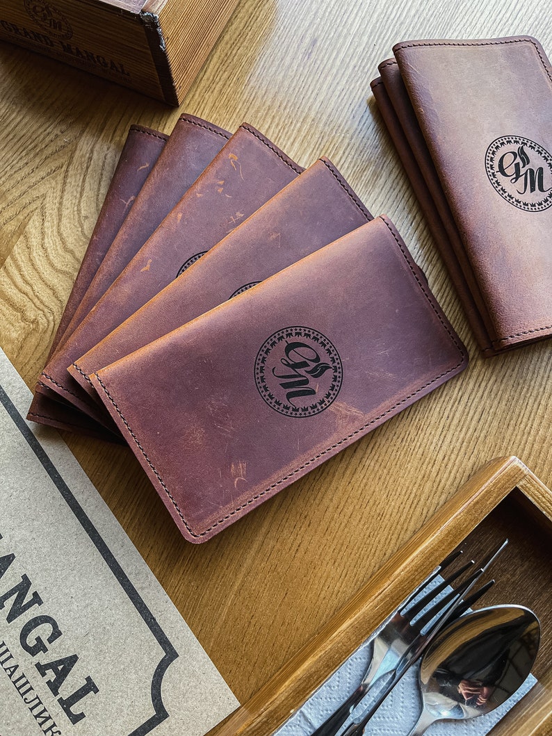 Personalized Leather Receipt Holderleather Bill - Etsy