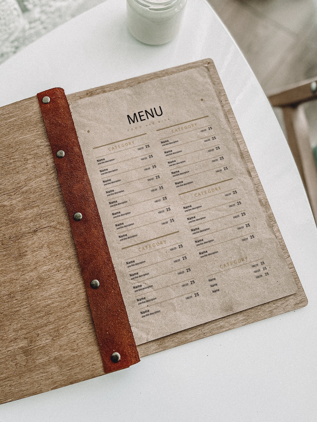 Restaurant Menu Folder,wood Folder Menu A5, Menu Book Cover, Wooden ...