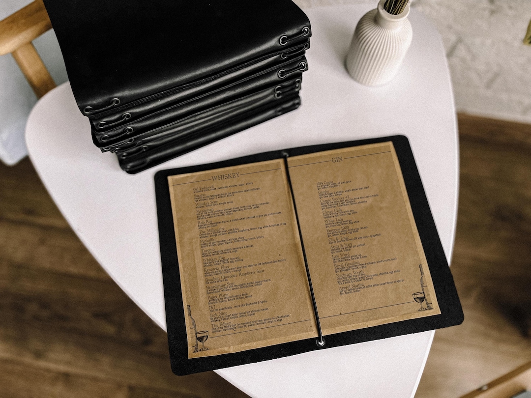 Restaurant Menu Cover,leather Menu Cover, Cafe Bar Menu Covers,custom ...