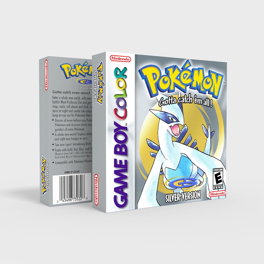Pokemon Silver - Reproduced Replacement Box | Case - High Quality - Etsy