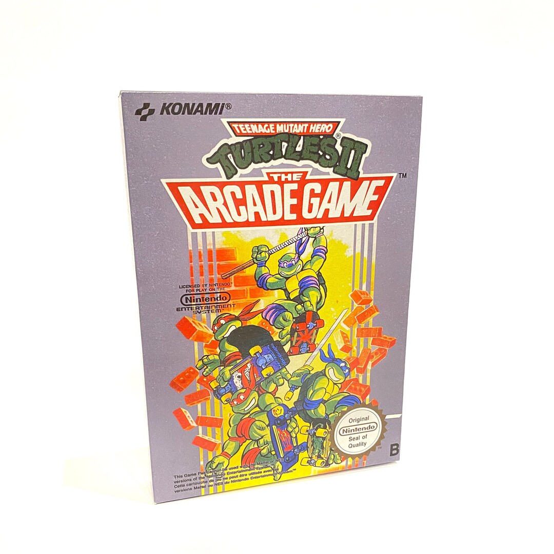 NES Turtles II the Arcade Game Reproduced Replacement Box Case High ...
