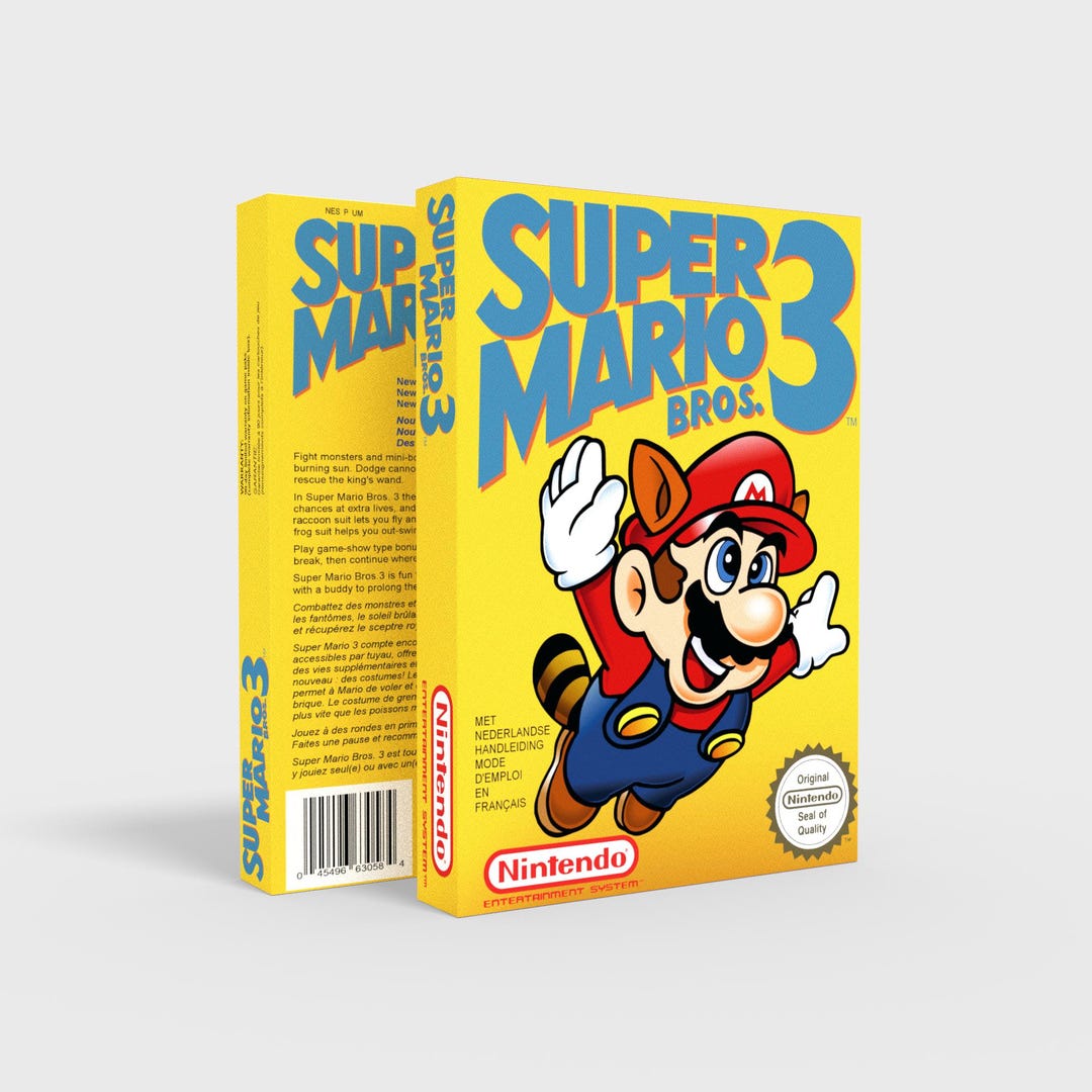 Super Mario Bros 3 - Reproduced Replacement Box | Case - High Quality ...