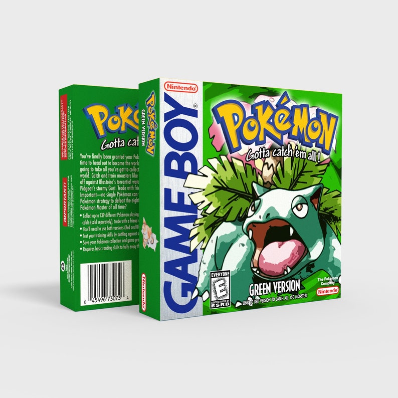 Pokemon Yellow Green Blue Red Reproduced Replacement - Etsy