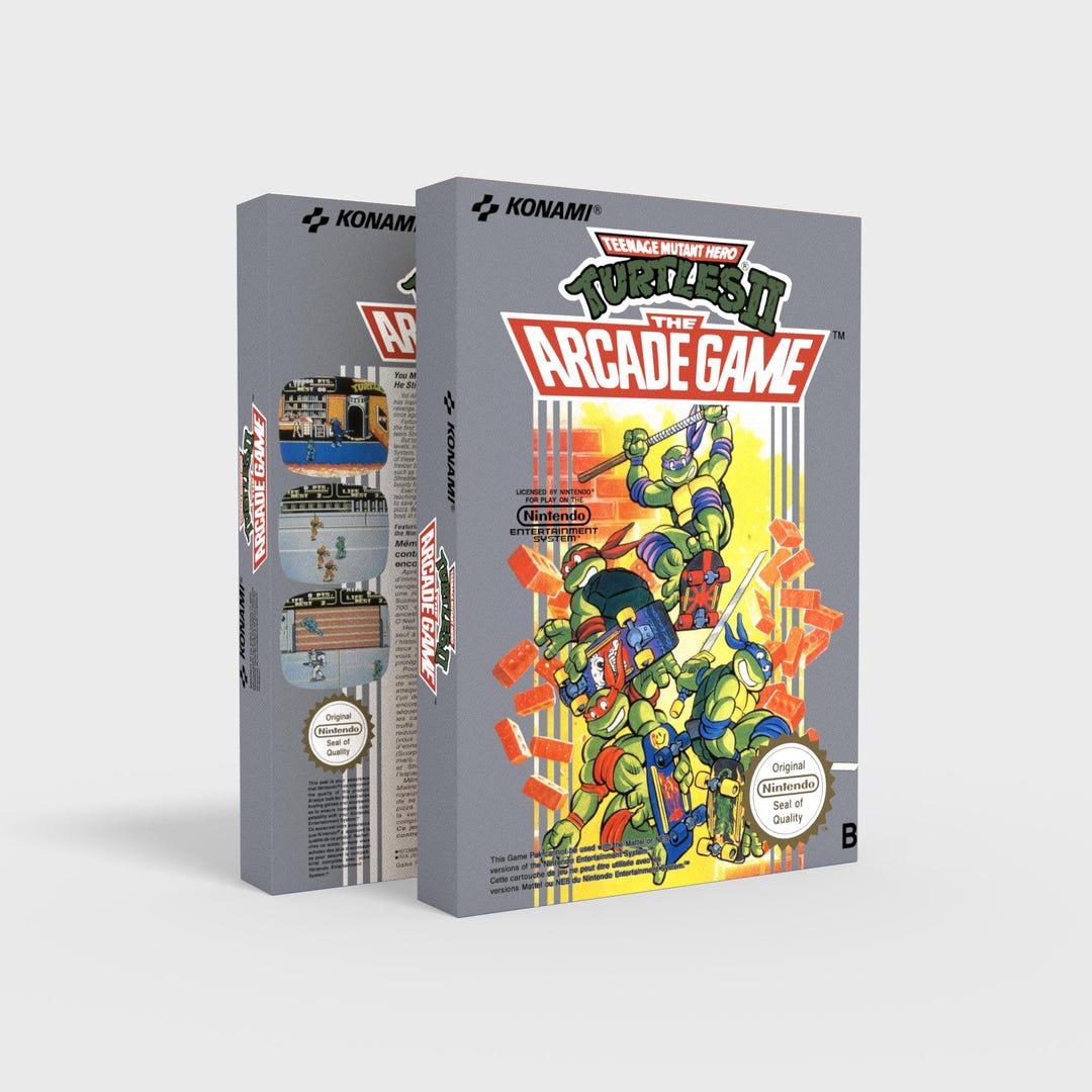 Teenage Mutant Ninja Turtles II NES Box - Replacement Box - Etsy