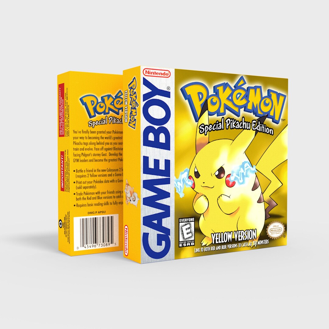 Pokemon Yellow - Reproduced Replacement Box | Case - High Quality - Etsy
