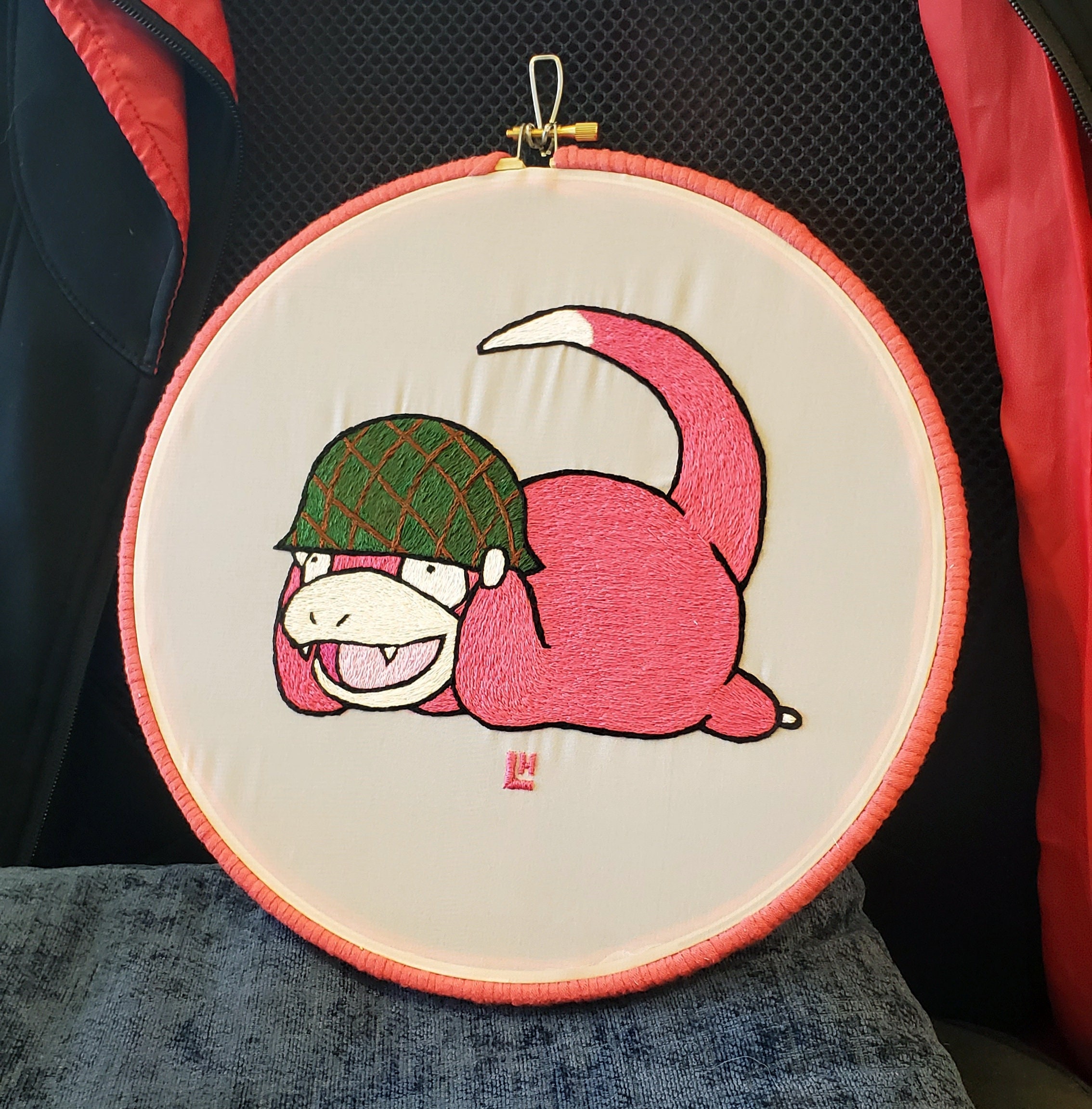 Slowpoke Militia Pokémon Thread Painting Embroidery Art - Etsy UK