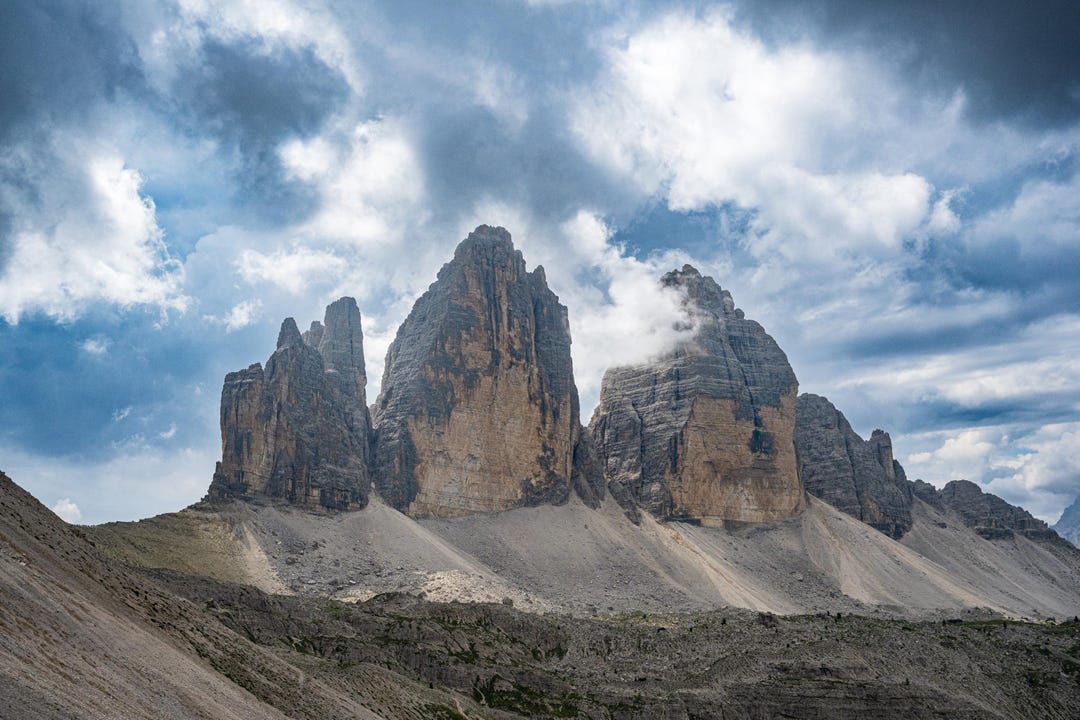 Dramatic Dolomite Peaks Print, Italian Alps Landscape Photo, Moody ...
