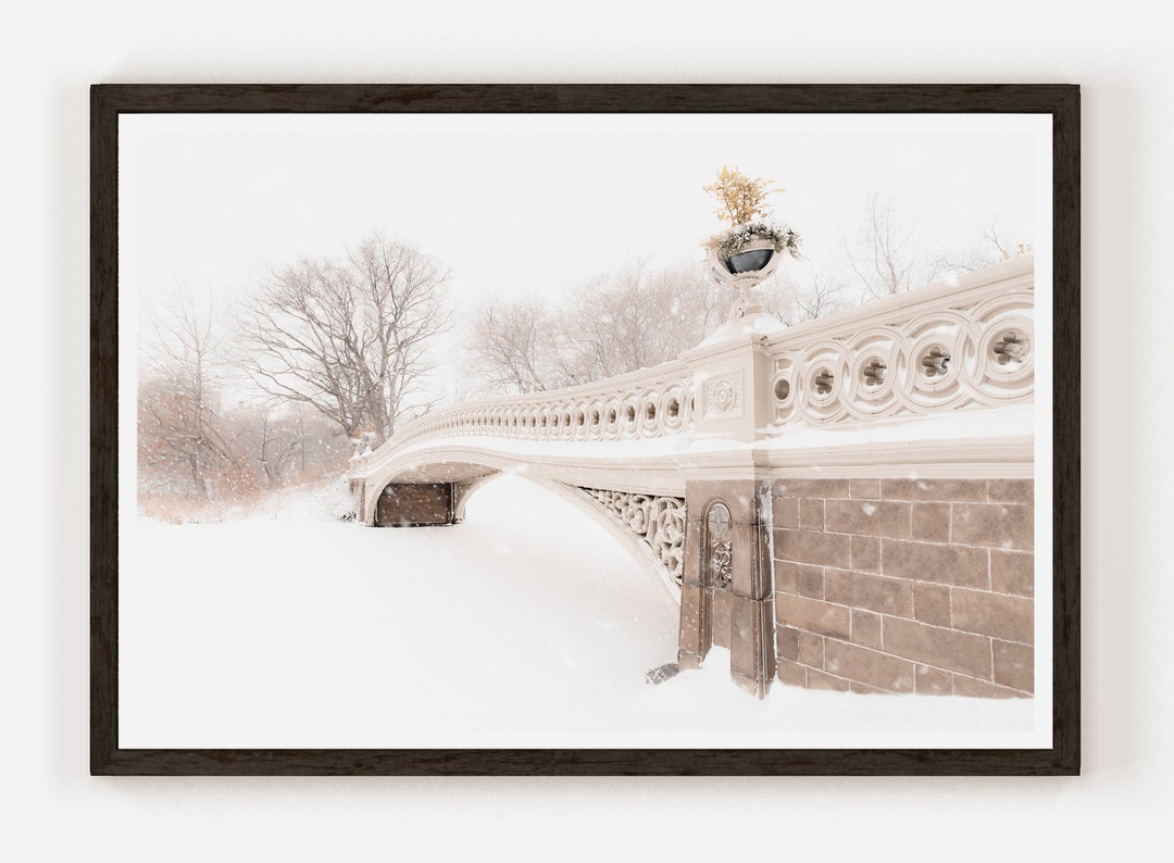 Central Park, Bow Bridge, New York Wall Art, Black and White ...