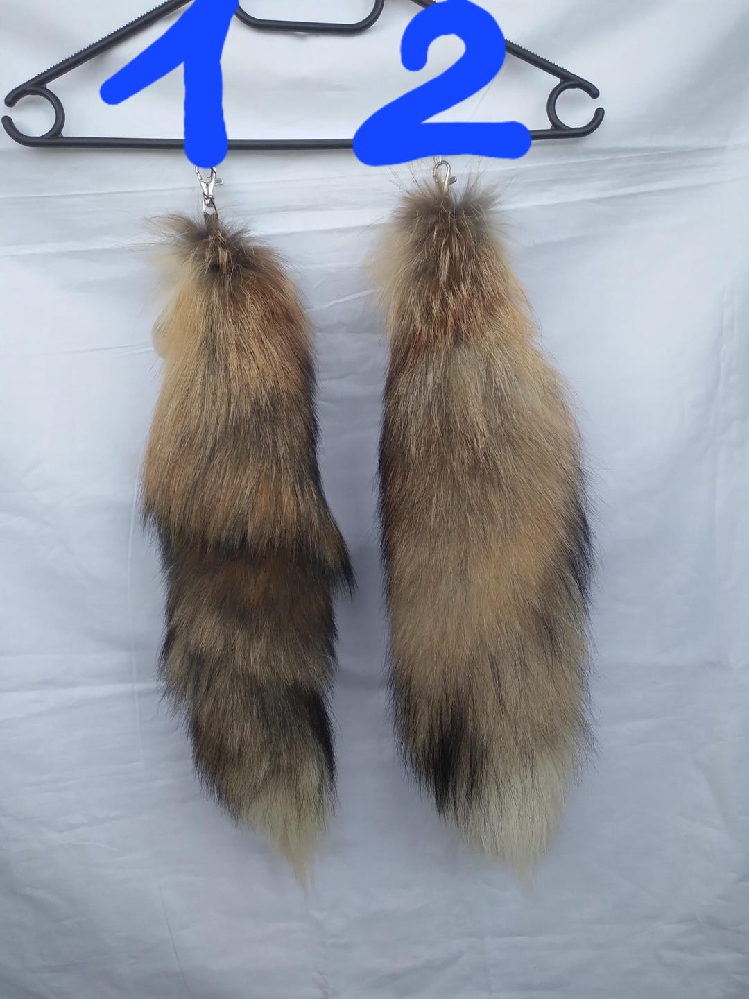 Real Red Fox Tail the Tails Are Long and Big Fur Keychain Fox Keychain ...
