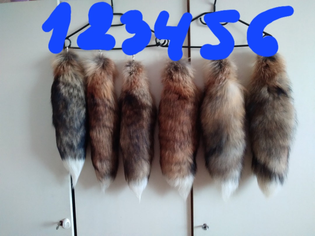 Real Red Fox Tail Keychain Fur Keychain Royal Red Fox Tail Fox Key ...