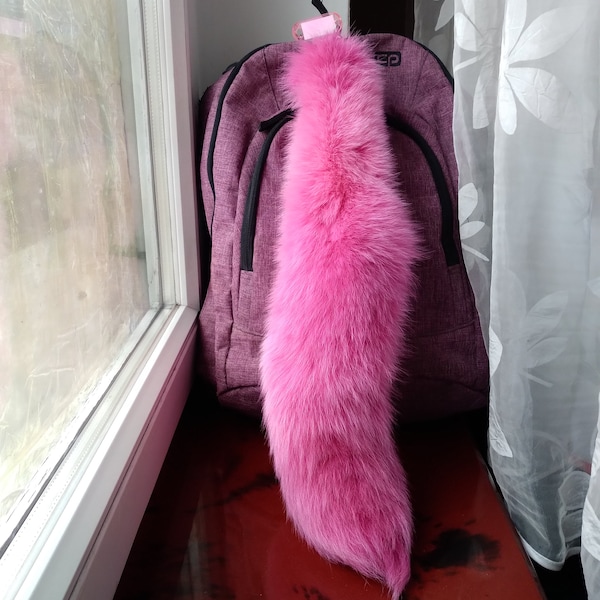 Pink Fox Tail - Etsy