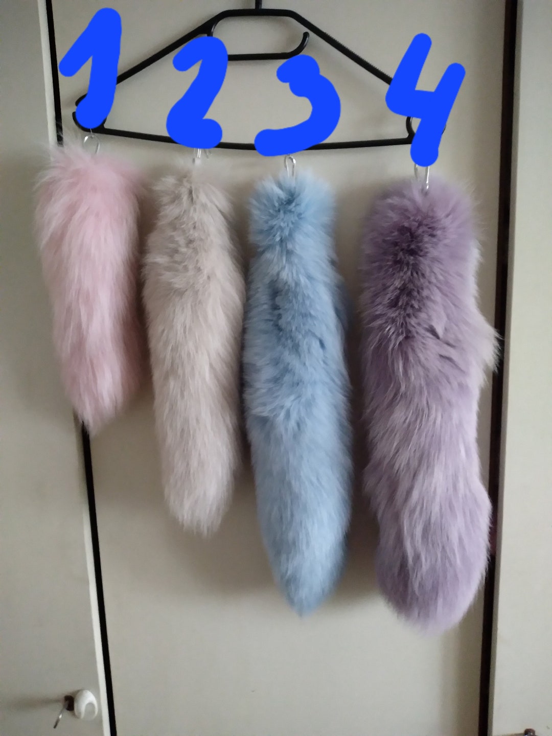 Real Colored Fox Tails Keychains Fur Keychain Fox Keychain - Etsy