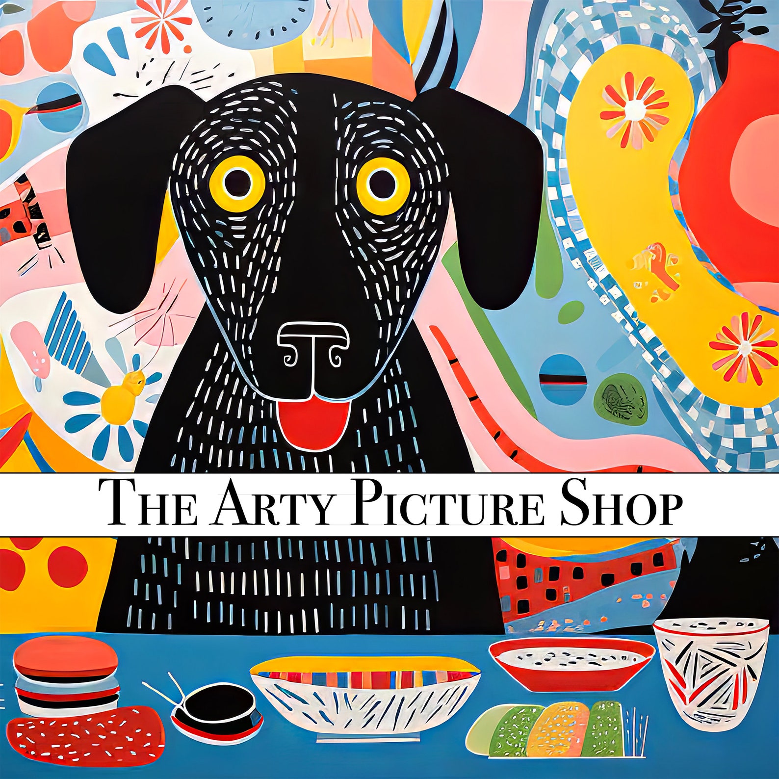 Instant Download Dog Art Printable: the Dog's Breakfast 13, Unique ...