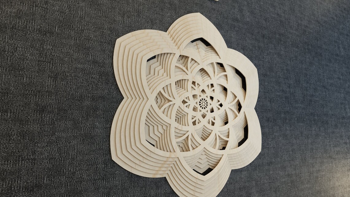 Cnc Files Wood Panno Mandala 3d Decorative Panno Cnc Plan | Etsy