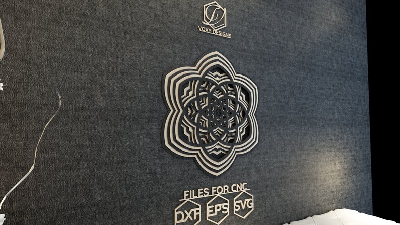 Cnc Files Wood Panno Mandala 3d Decorative Panno Cnc Plan | Etsy