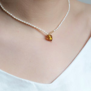 Tiny Pearl Necklace Small Pearl Necklace Mini Pearl | Etsy