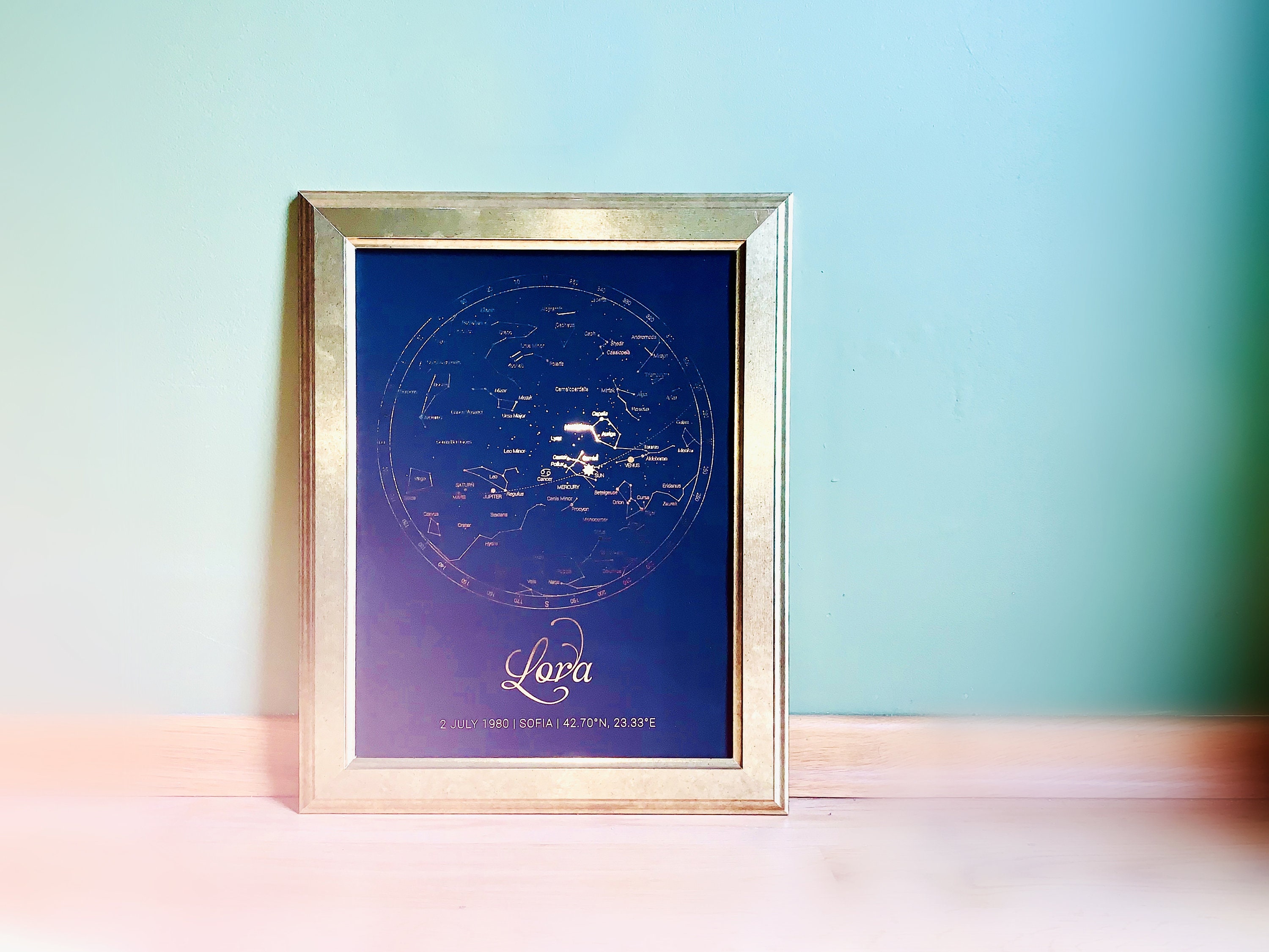 Luxury Birthday Star Map Custom Wall Art Star Map With - Etsy