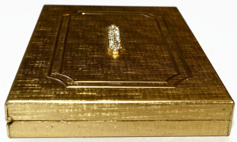 Vintage Max Factor Compact With Makeup Mirror Textured Gold Tone Powder ...