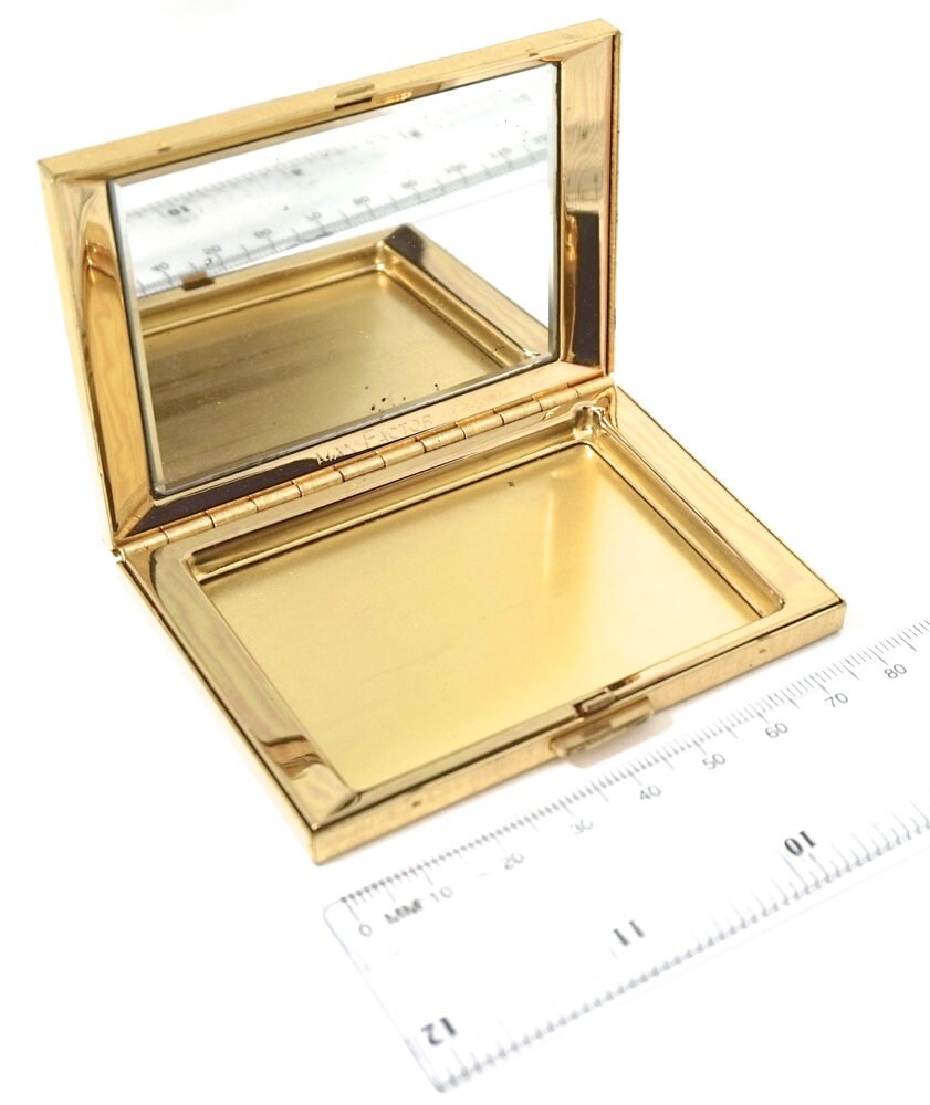 Vintage Max Factor Compact With Makeup Mirror Textured Gold Tone Powder ...