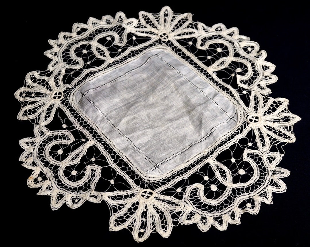 Vintage Lace Wedding Hanky/doily | off White/cream Linen Bridal ...